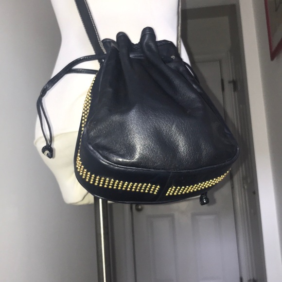 Vintage L J Simone | Bags | Vintage L J Simone Mini Studded Drawstring ...